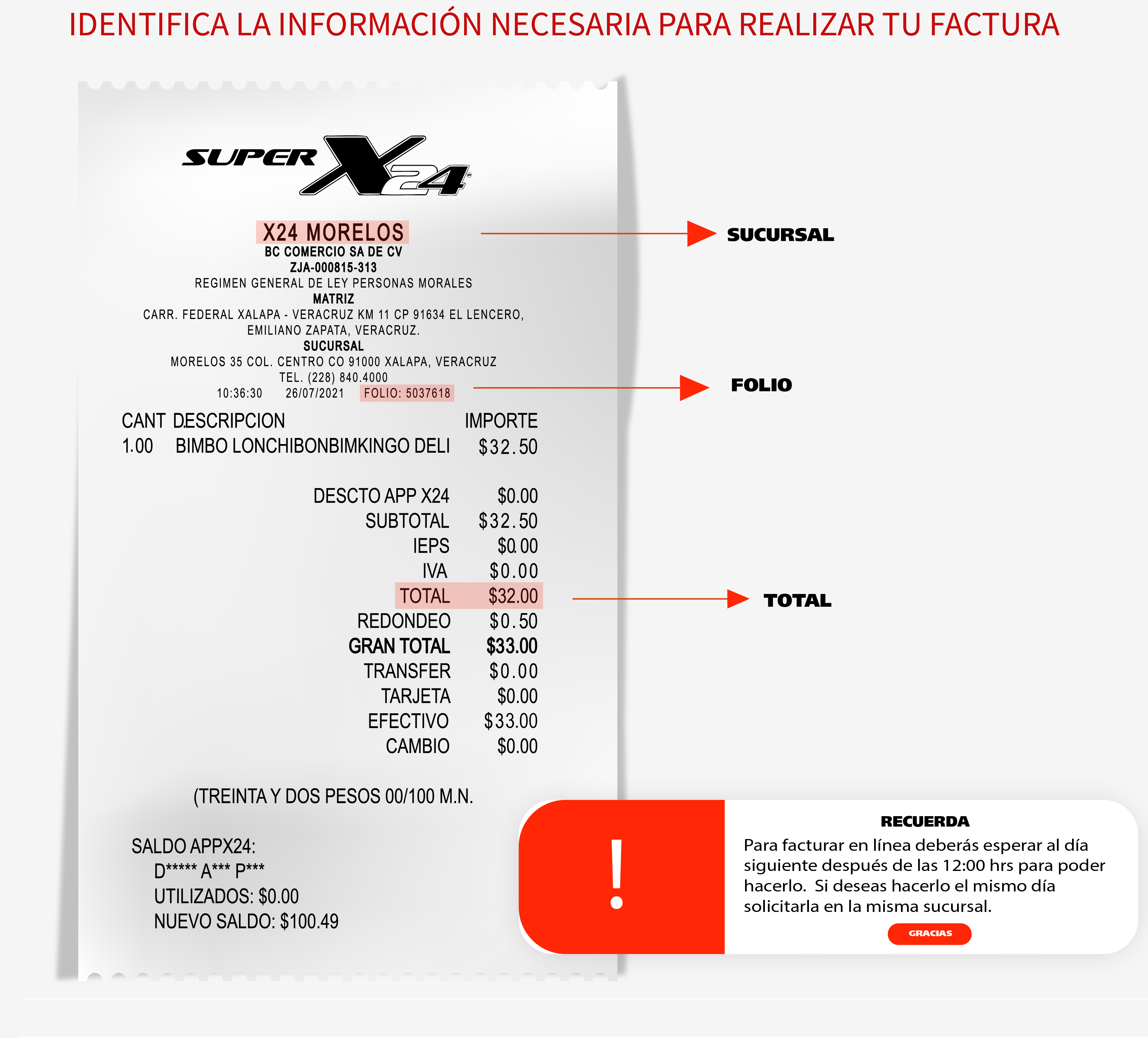 e información de su ticket